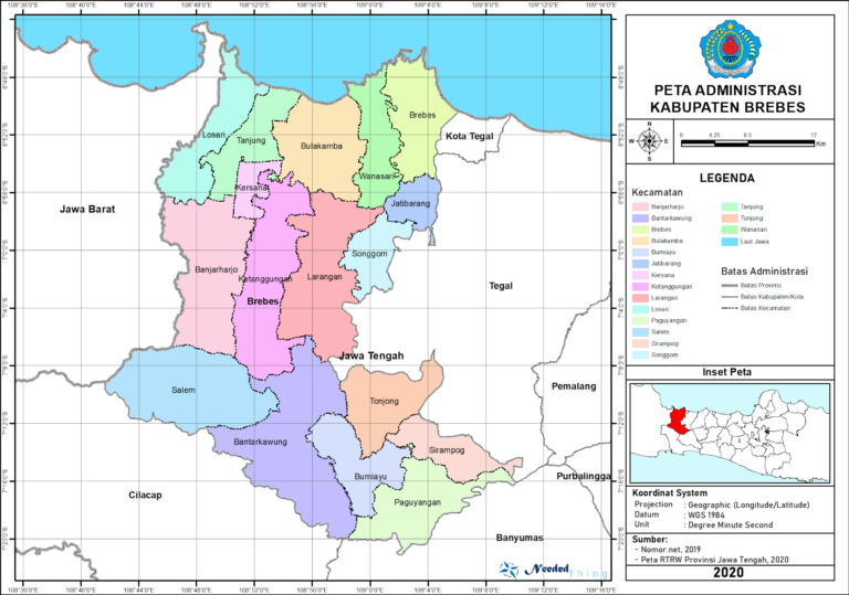 Daftar Kecamatan, Desa/Kelurahan, Kode Pos Brebes Jateng - priamales.com