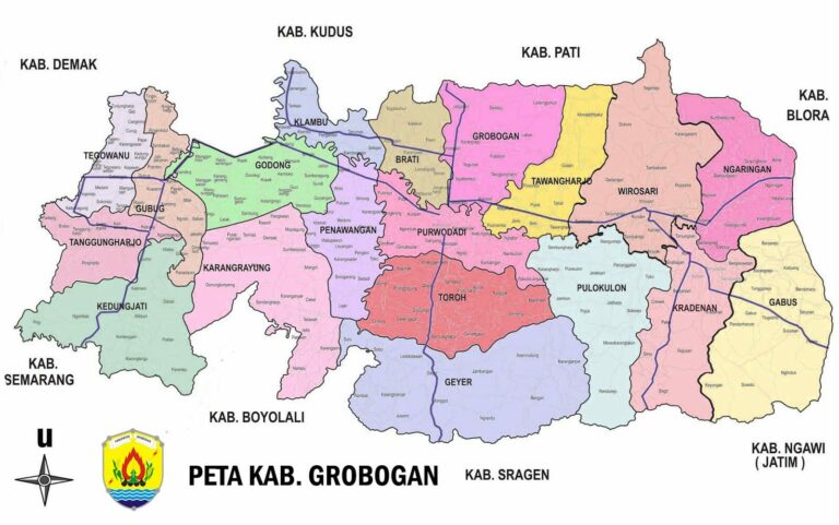 Daftar Kecamatan, Desa/Kelurahan, Kode Pos Grobogan - priamales.com